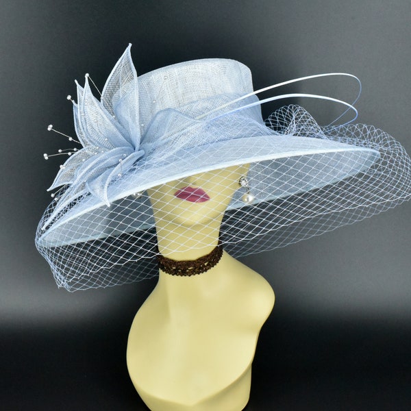 Light Blue Derby Hat - Etsy