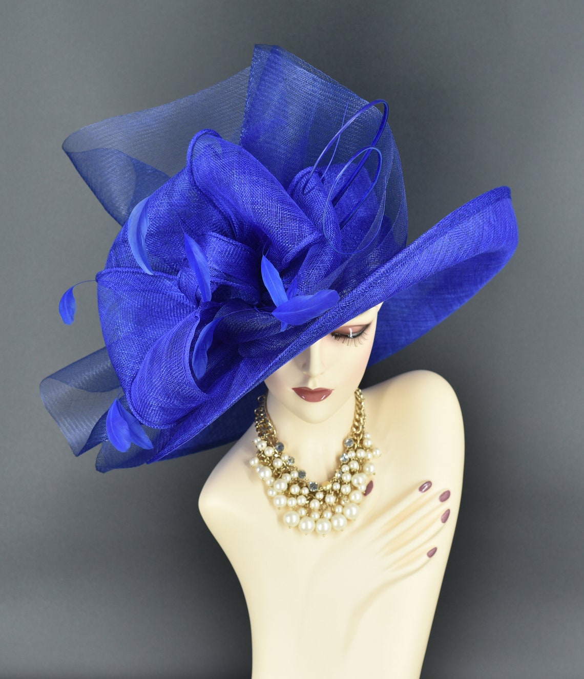 M22020 Royal Blue Hatkentucky Derby Hat Wedding Hat Royal - Etsy