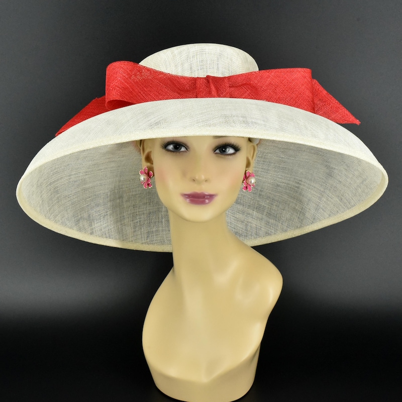 Red Royal Ascot Hat 19.75 - Etsy