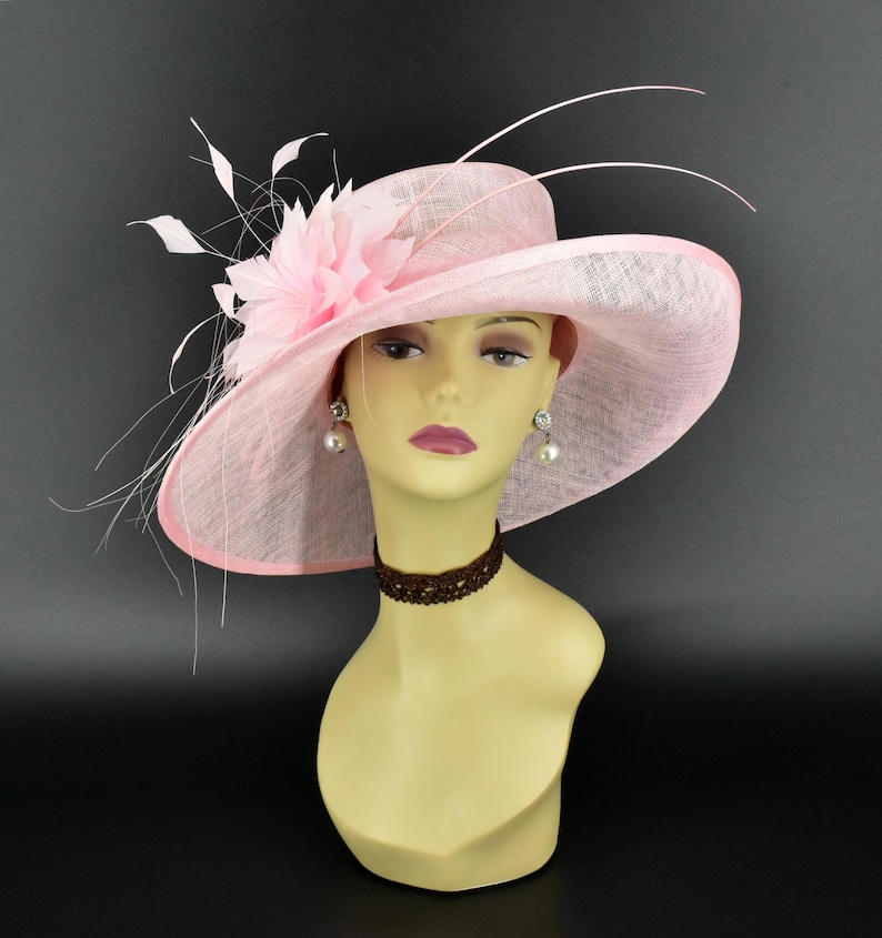 L17 ( Light Pink Hat ) Kentucky Derby Hat, Church Hat, Wedding Hat ...