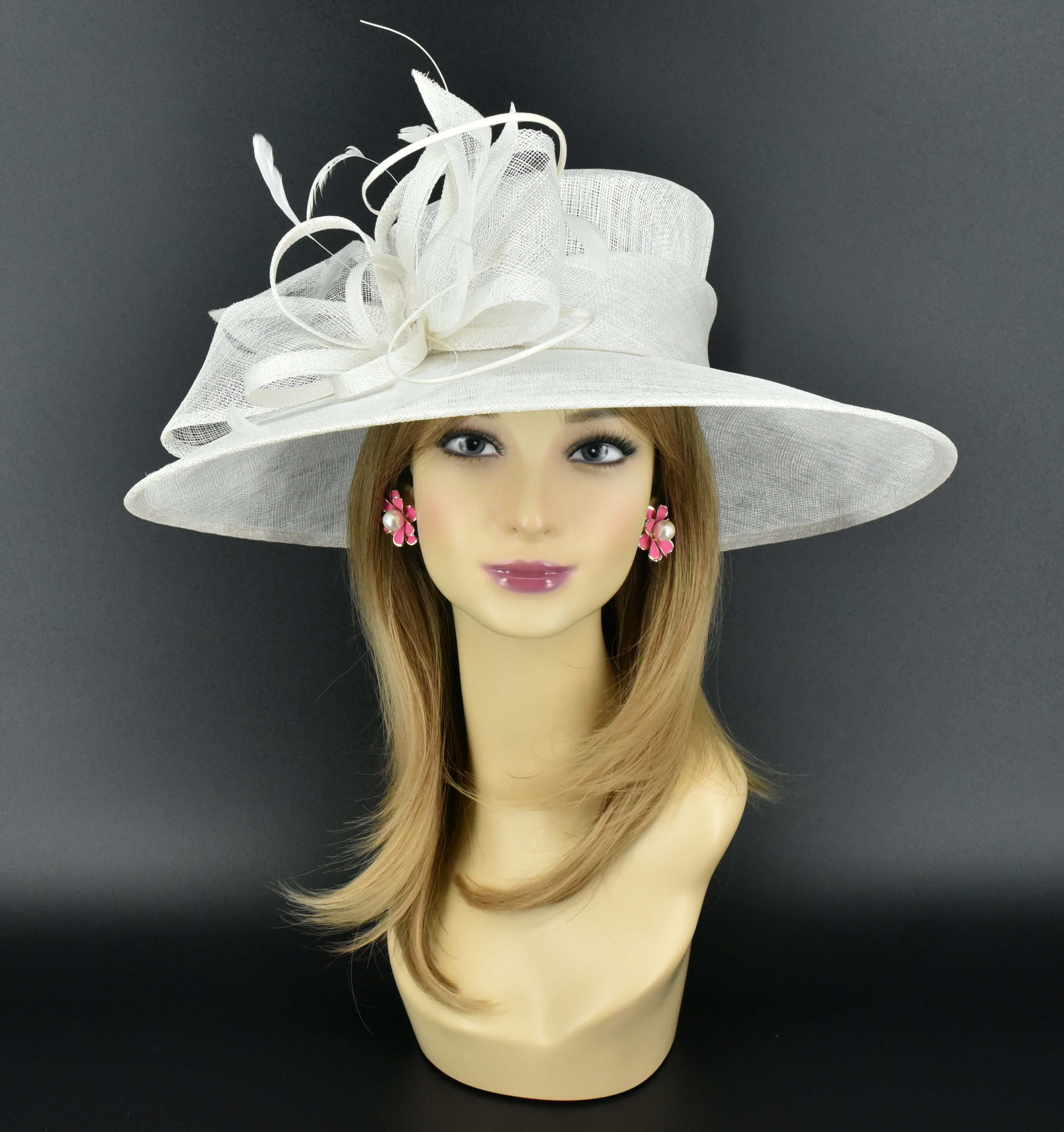 M23012( Soft White )kentucky Derby Hat Church Hat Wedding Hat Easter ...