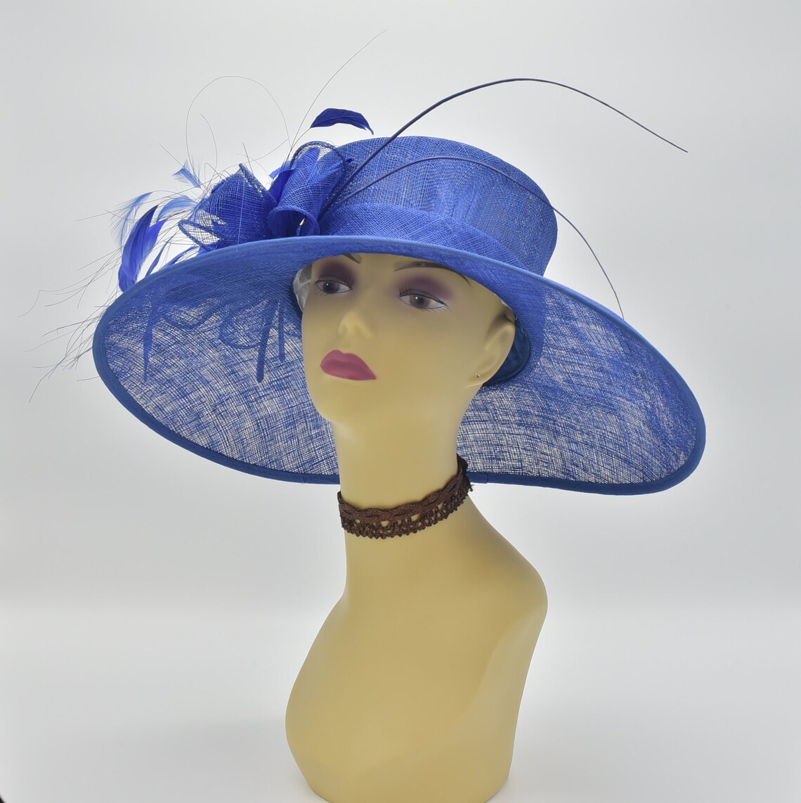 M97 Royal Blue kentucky Derby Hat Church Hat Wedding Hat - Etsy