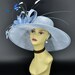 M936 Powder Blue Multi-colors Hat Kentucky Derby Hat Wedding Hat Royal ...