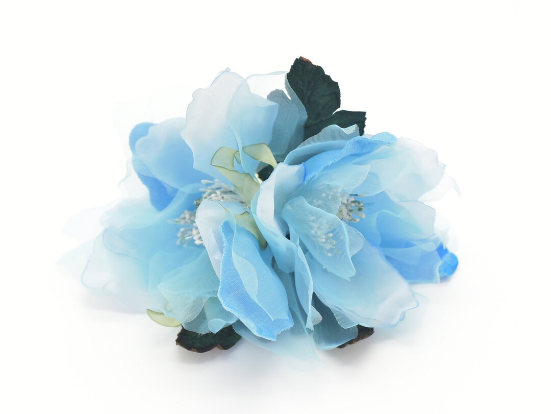 Baby Blue/green--double Silk Magnolia Millinery Flower for Wedding ...
