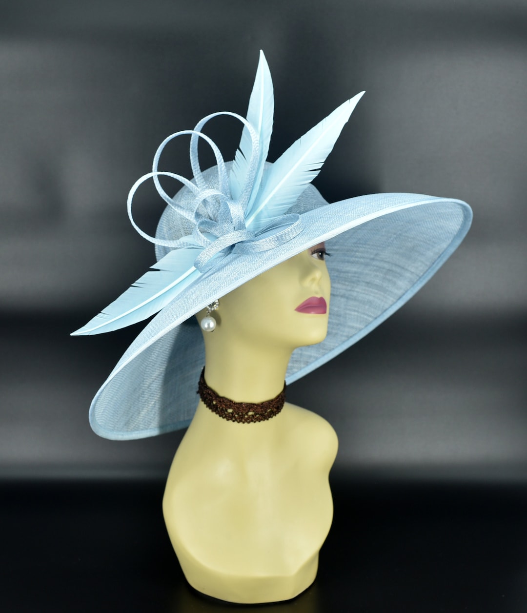 M839(powder Blue Hat) Vintage Kentucky Derby, Church, Wedding, Easter ...