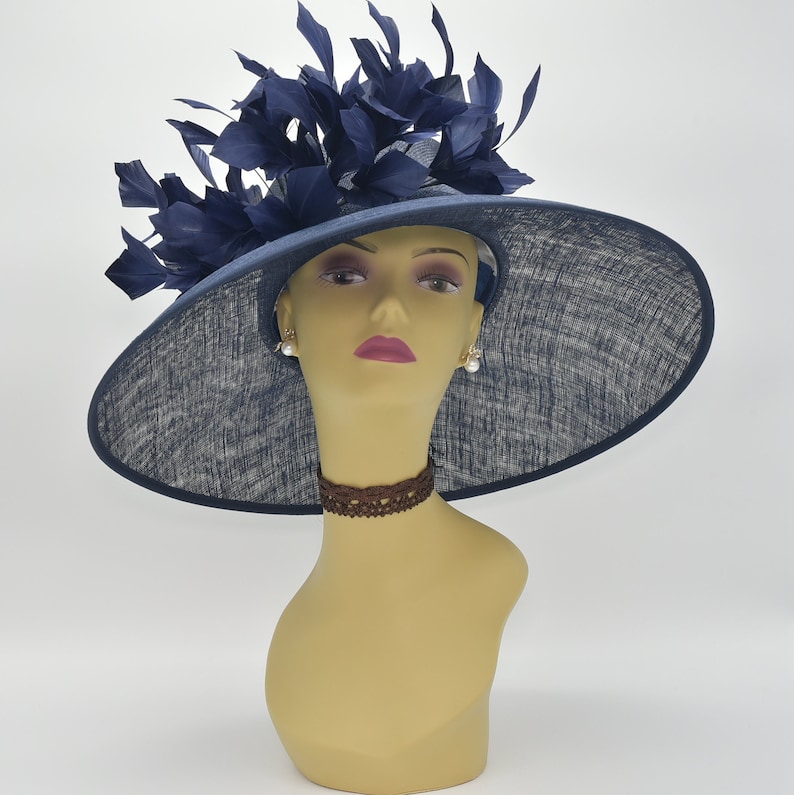 SD952( Navy Blue )kentucky Derby Hat, Church Hat, Wedding Hat, Easter ...