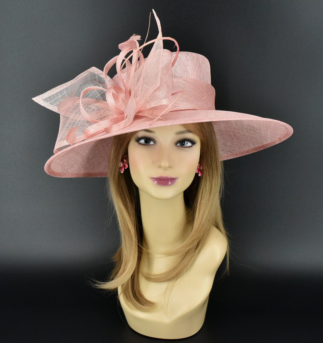 M23012( Light Blush Pink )kentucky Derby Hat Church Hat Wedding Hat ...