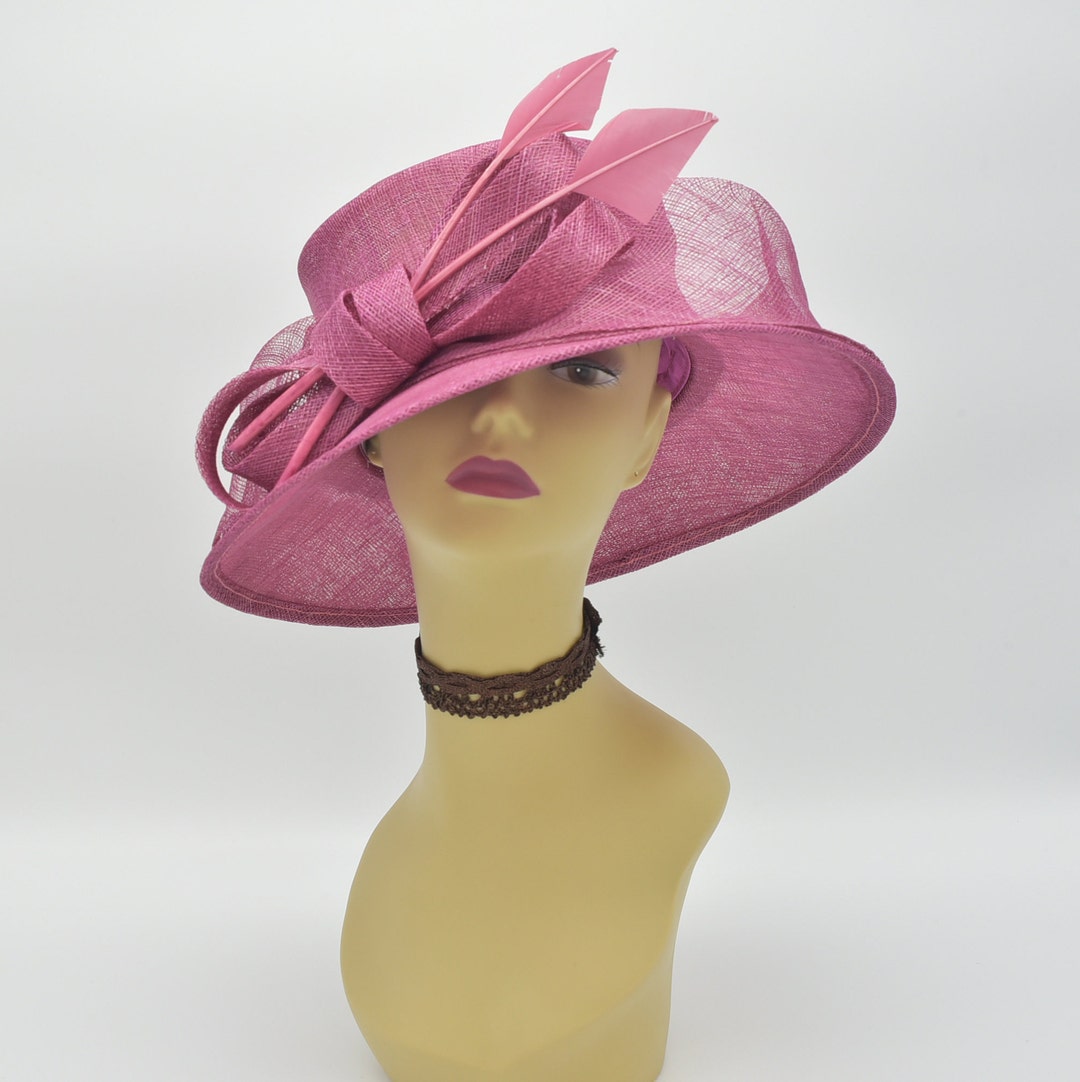 M91( Red Violet )kentucky Derby Hat, Church Hat, Wedding Hat, Easter ...