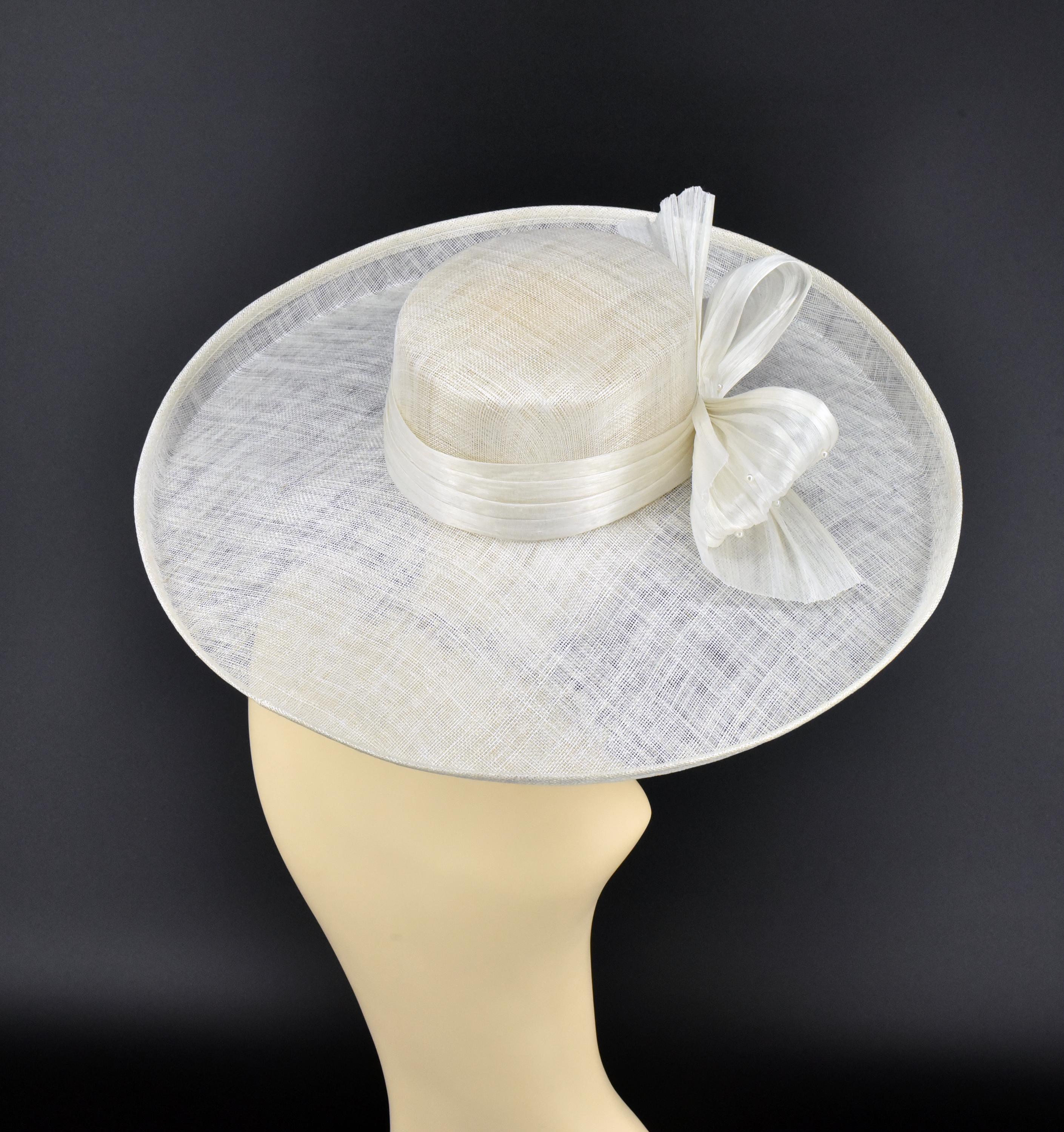 M2431 ( White Hat ) Kentucky Derby Hat, Church Hat, Wedding Hat, Easter ...