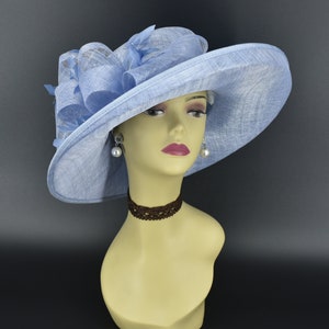 M4002 ( Periwinkle Hat ) Kentucky Derby Hat, Church Hat, Wedding Hat ...