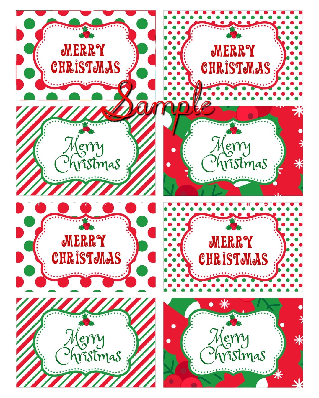 Merry Christmas Labels and Tags! Perfect for Gifts, Parties and ...