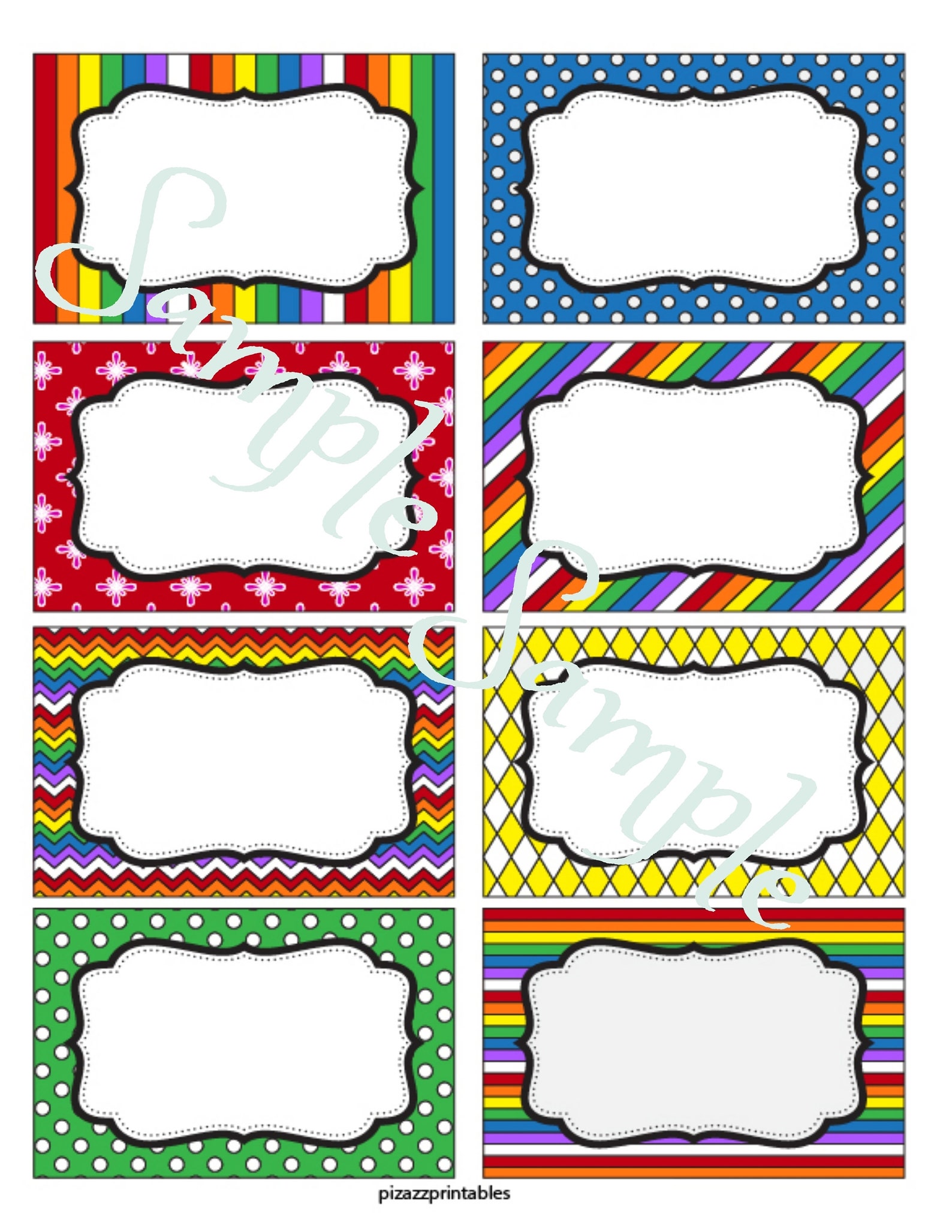 Rainbow Labels - Rainbow Tags- Rainbow Party- Rainbow Candy Buffet ...