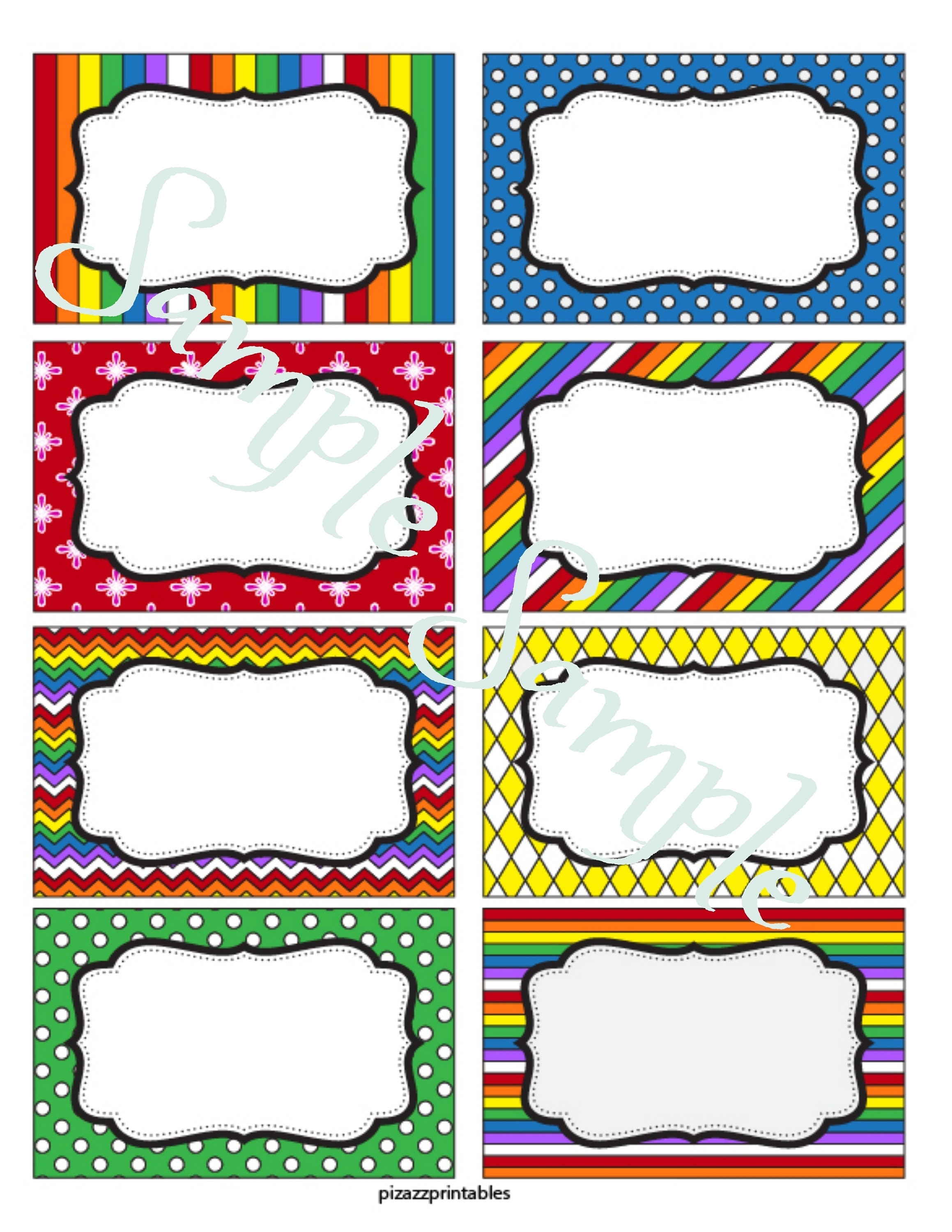 Rainbow Labels - Rainbow Tags- Rainbow Party- Rainbow Candy Buffet ...