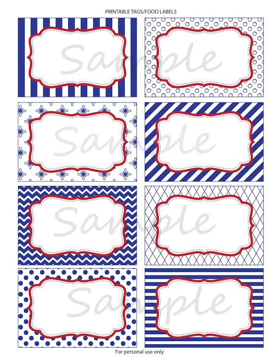 Red White Blue Labels-american Baby Shower Labels-america | Etsy
