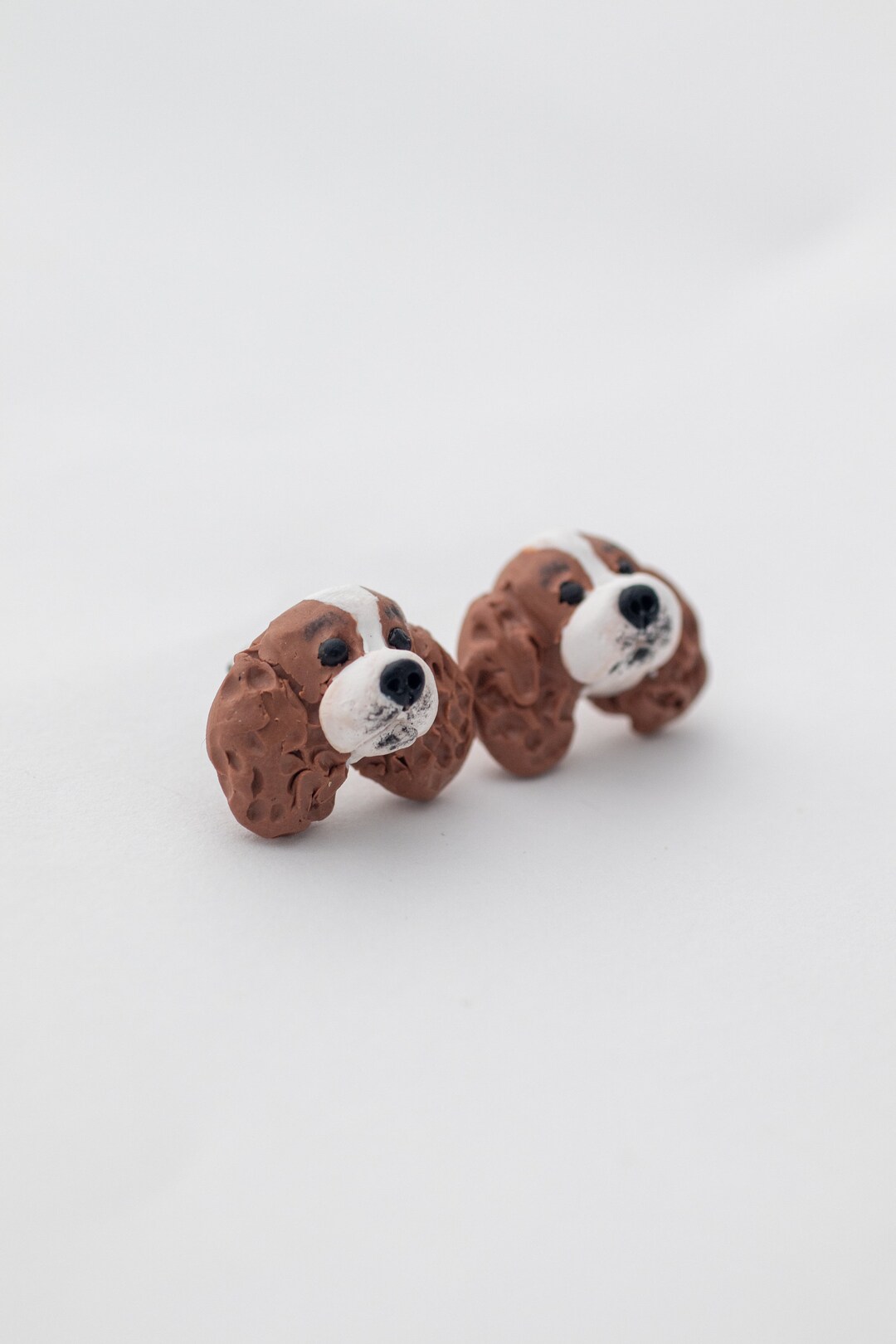 Blenheim Cavalier King Charles Spaniel Earrings- Polymer Clay Dog Studs ...