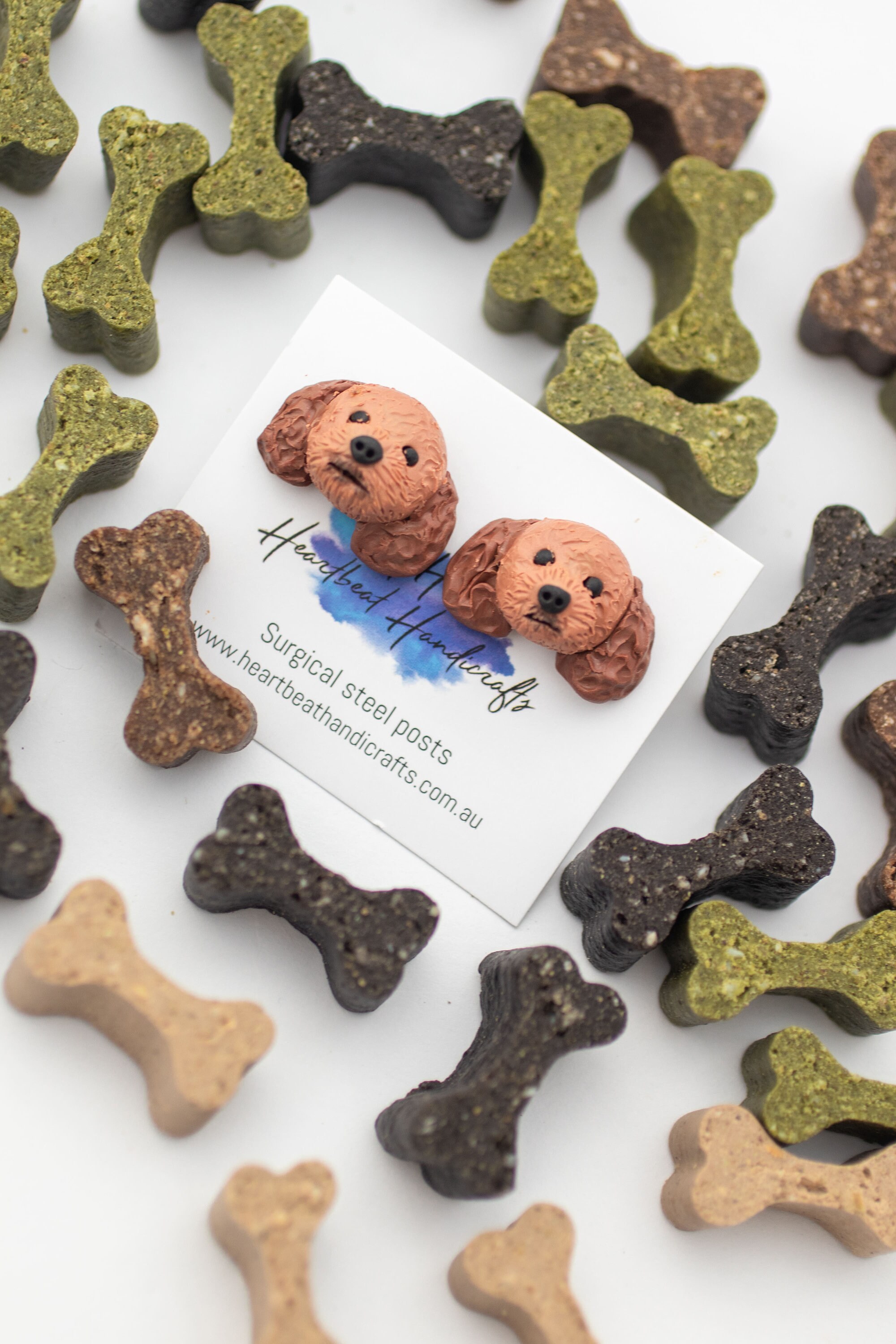 Cavapoo Earrings Handmade Polymer Clay Cavoodle Dog Studs | Etsy
