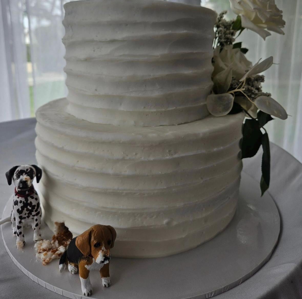 Dog Eating Wedding Cake Topper Made in Australia, Pet Cake Topper ...