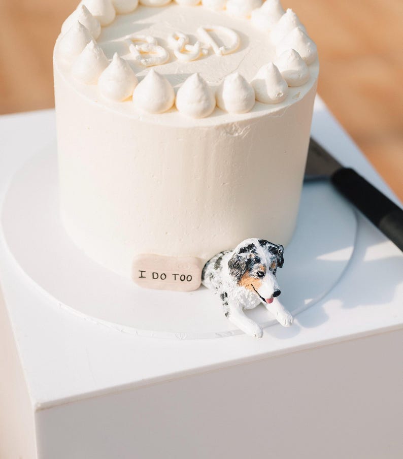 Custom Face and Paws of Dog Cake Topper, Custom Wedding Dog Cake Topper ...
