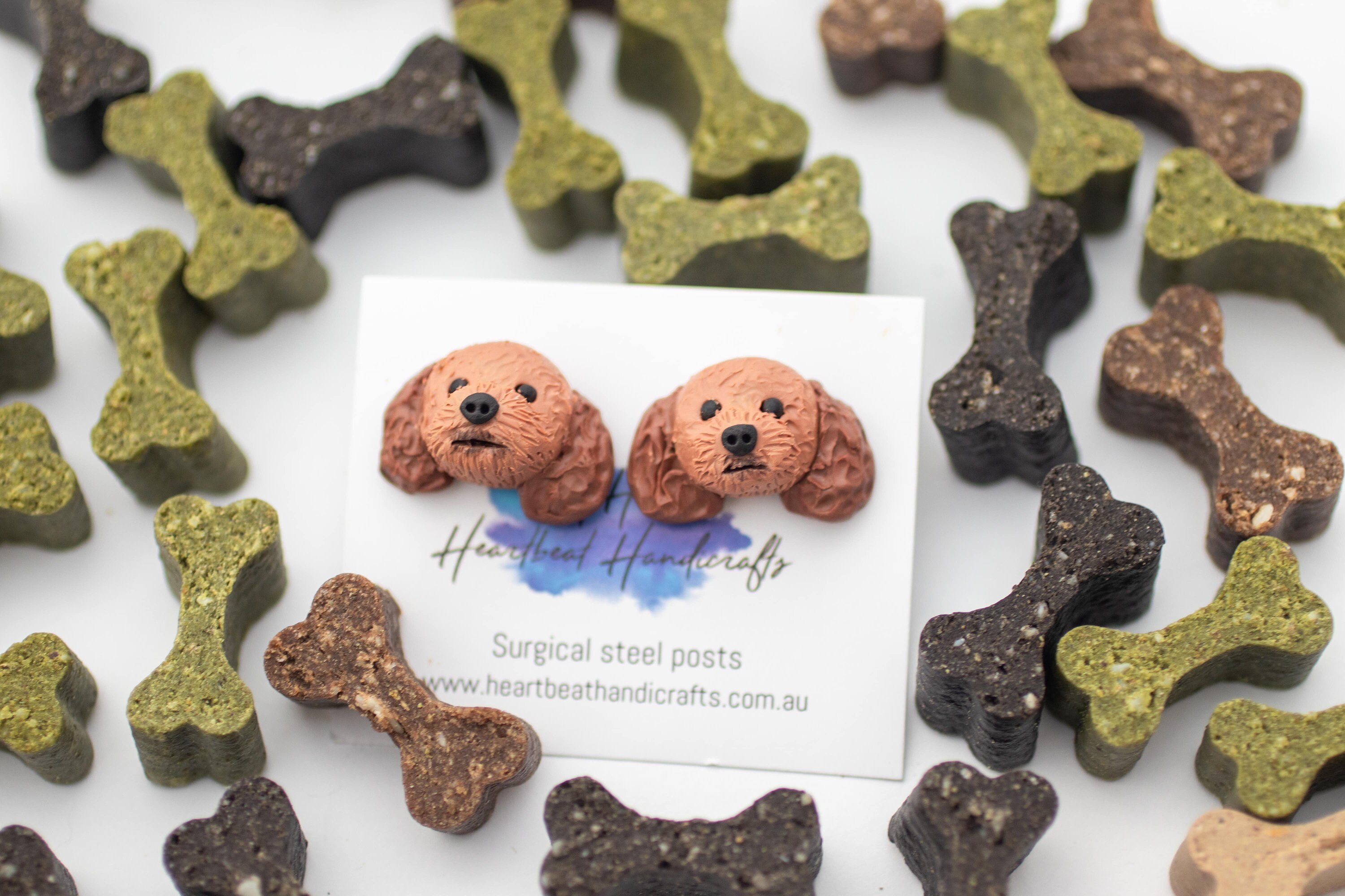 Cavapoo Earrings Handmade Polymer Clay Cavoodle Dog Studs | Etsy