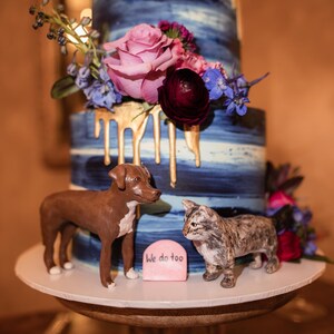 Custom Cat Wedding Cake Topper: Personalized Everlasting Pet Figurine ...