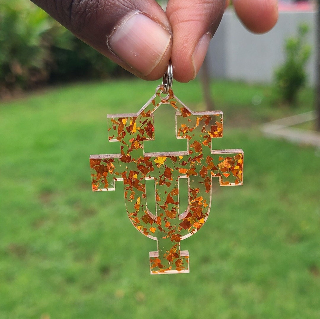 UT NCAA Longhorn Clear Orange Flake College Sport University Texas U of ...