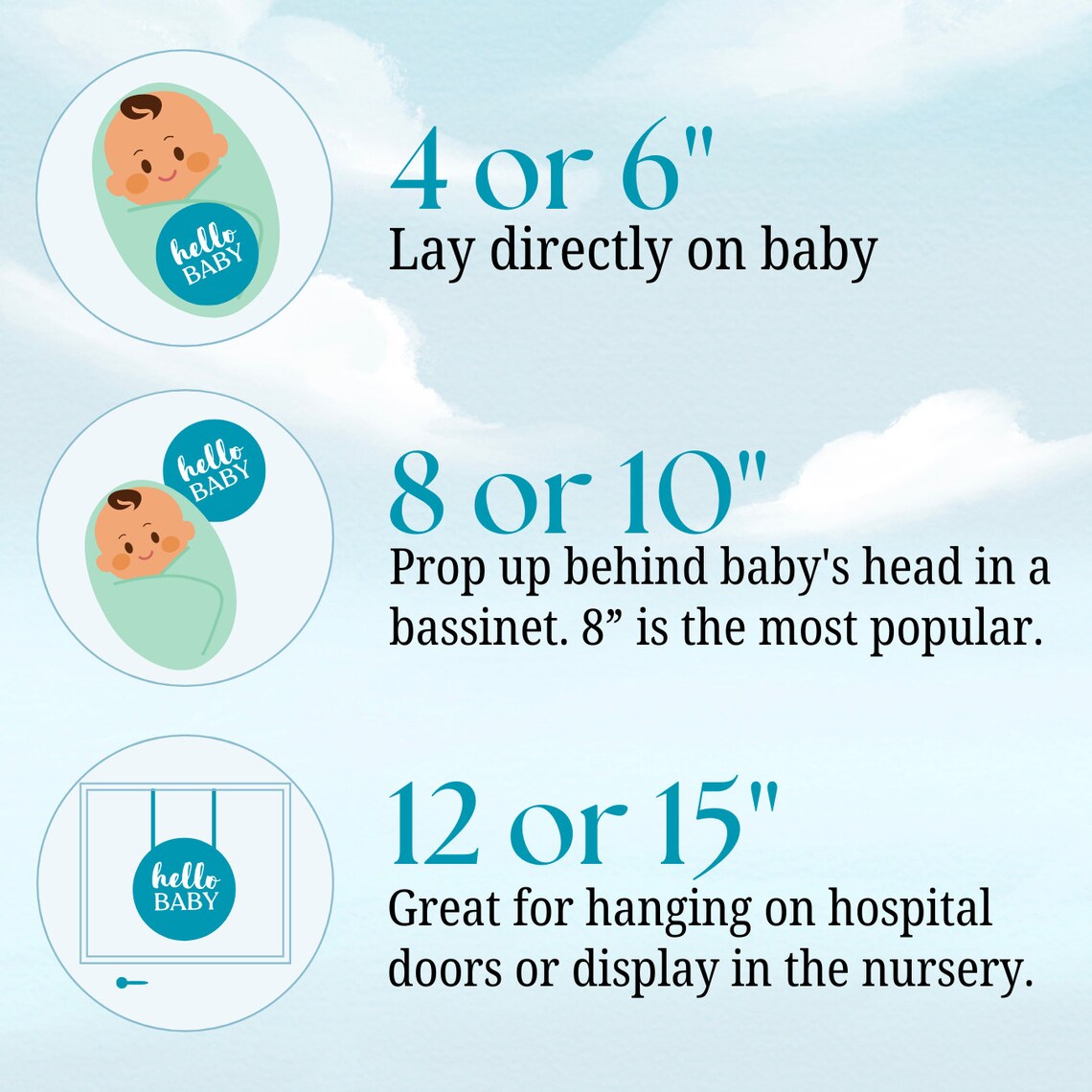 Blue Whale Fish Nemo Birth Stat Sign White Birch Personalized Round ...