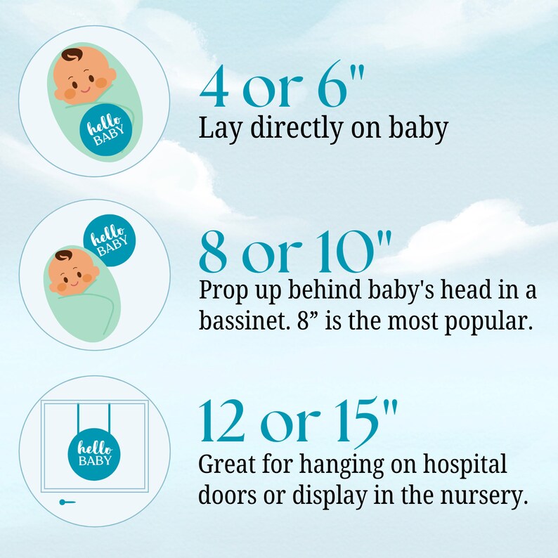 Blue Whale Fish Nemo Birth Stat Sign White Birch Personalized Round ...