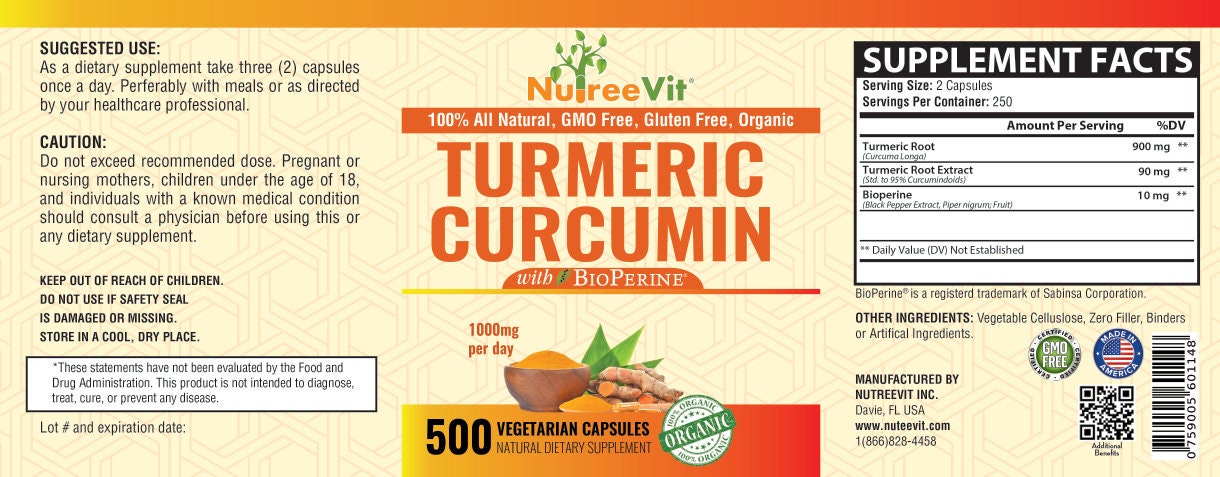 Pure Turmeric Curcumin - High Potency Turmeric - Etsy