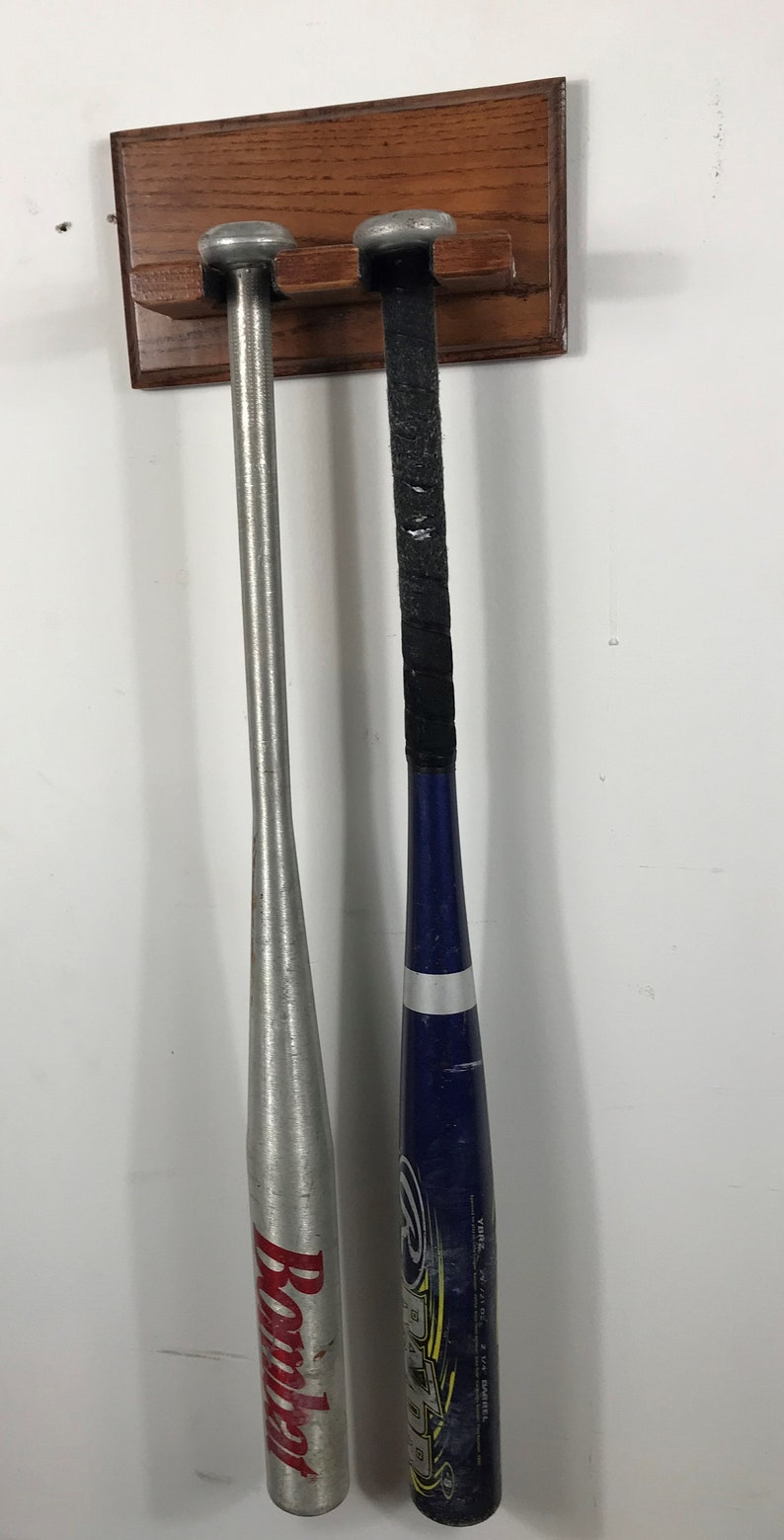 Baseball Bat display holder Holds two bats verticaly | Etsy