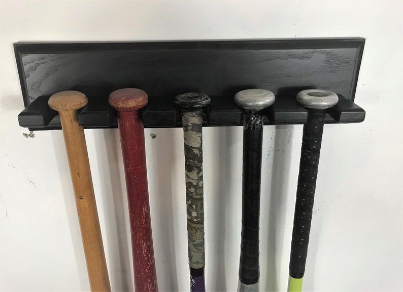 5 Full Size Baseball Bat Display Hanger for 5 Bats or Balls - Handmade ...