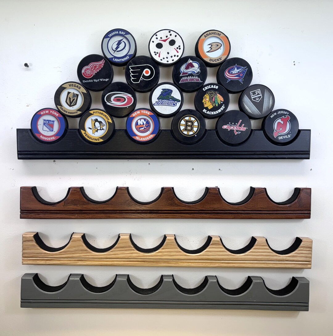 6 to 21 Hockey Puck Holder Wall Rack Mount Floating Shelf Display - Etsy