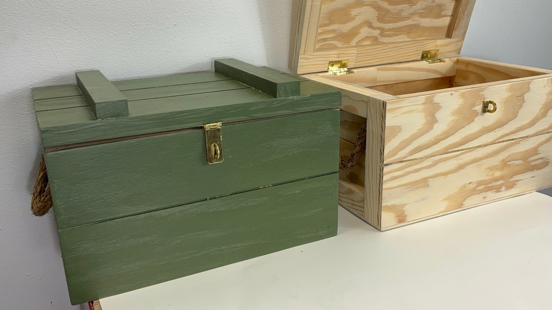 Handmade Wooden Ammo Box, Military Style Crate, Painted or Unfinished ...