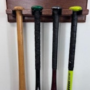 4 Baseball Bat Holder -4 Vertical Bat Rack Display. Free Shipping - Etsy