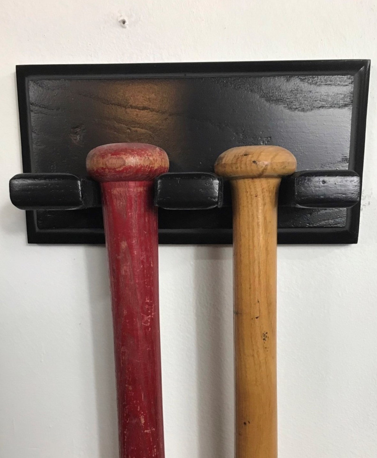 Baseball Bat Display Holder holds Two Bats Verticaly | Etsy