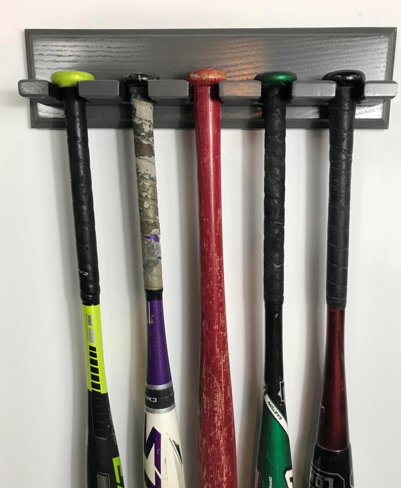 5 Full Size Baseball Bat Display Hanger for 5 Bats or Balls - Handmade ...