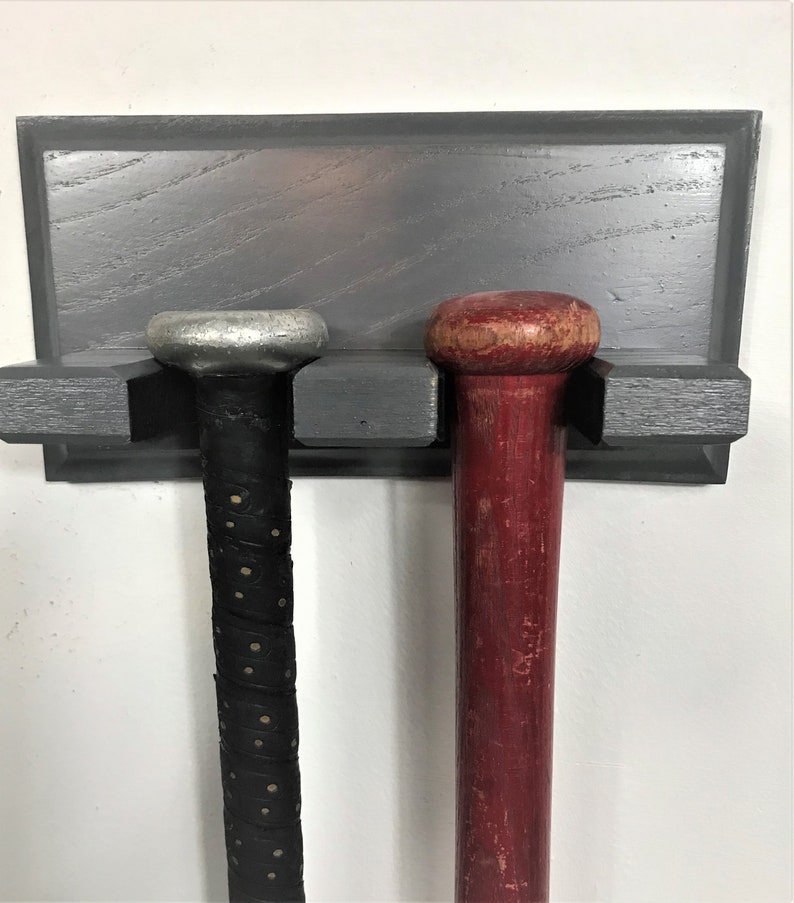 Baseball Bat Display Holder holds Two Bats Verticaly | Etsy