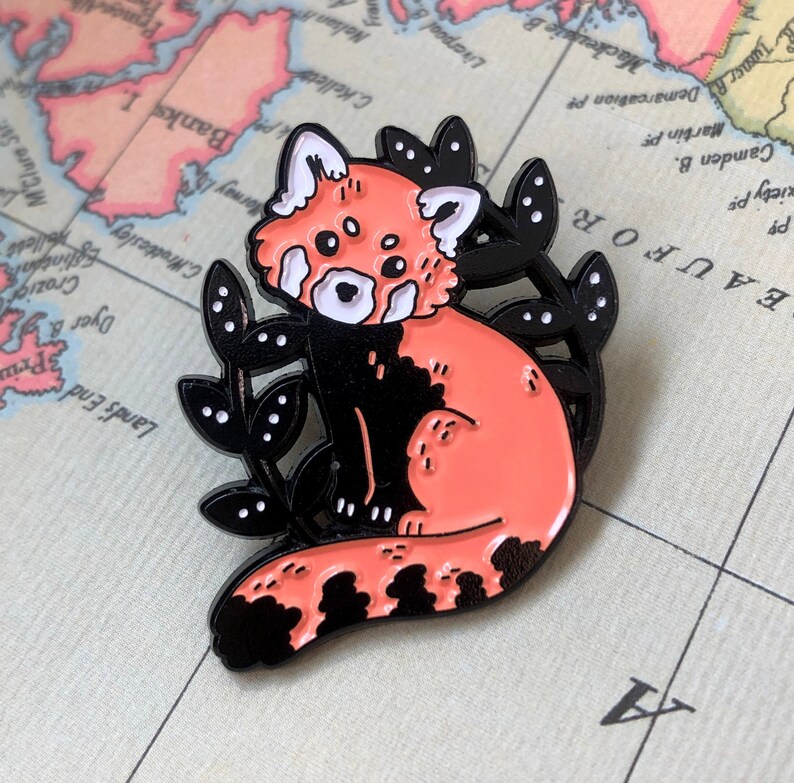 Red Panda Enamel Pin Badge | Etsy
