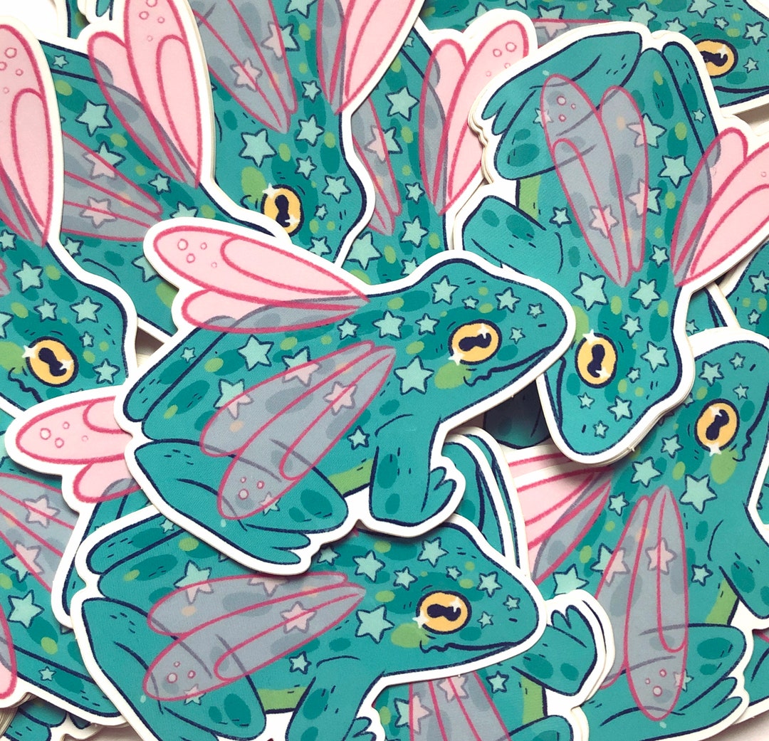 Fairy Frog Sticker Decal ~ Vinyl Glossy - Etsy