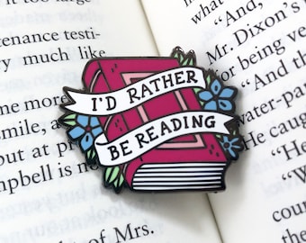 Reading Pin - Etsy