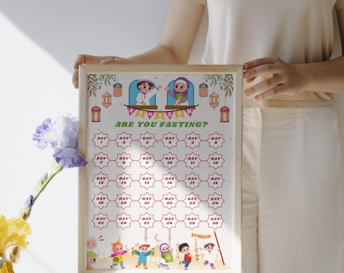 Printable Kids Ramadan Fasting Tracker Planning Ramadan Muslim Daily ...