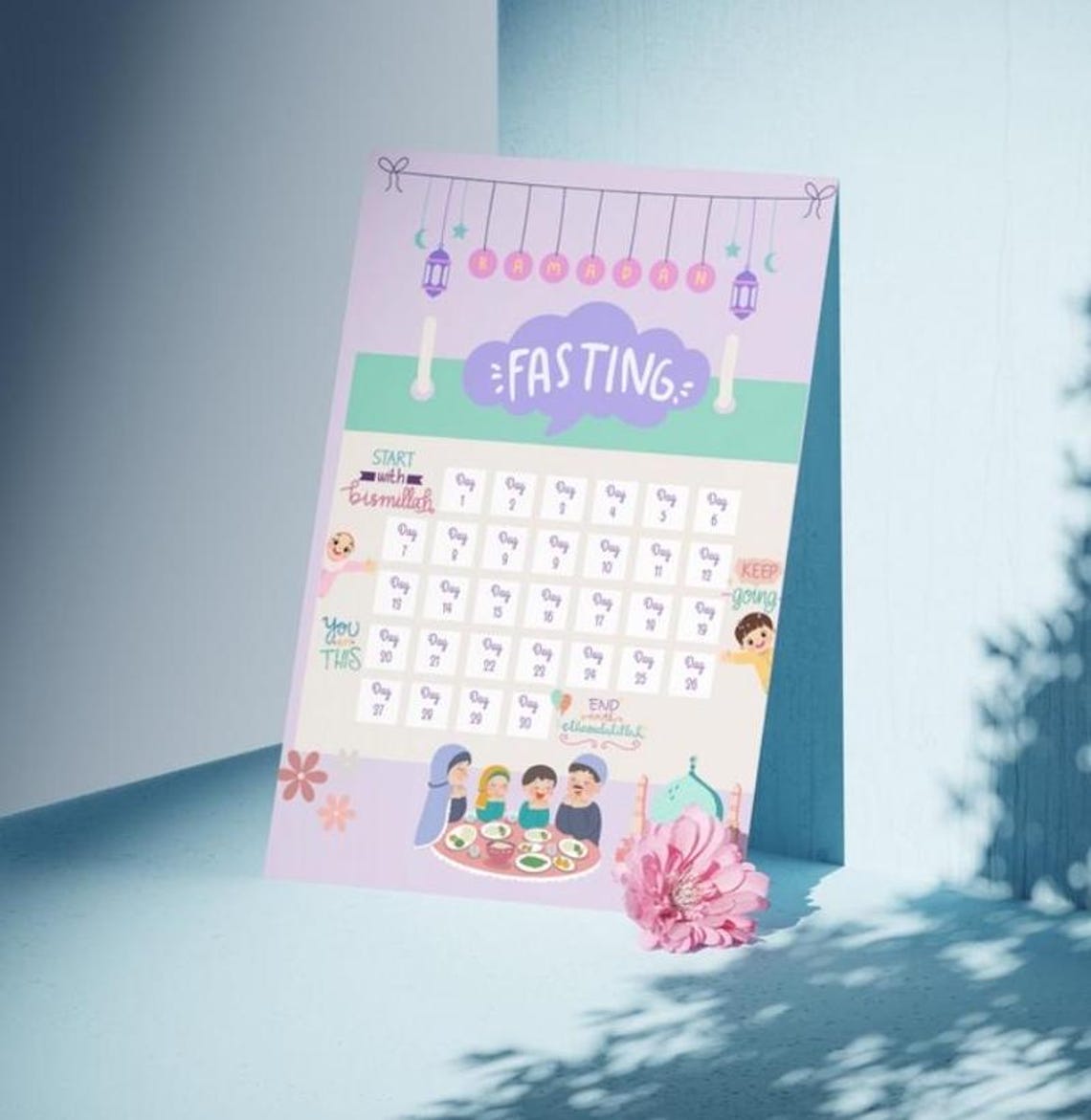 Kids Ramadan Fasting Tracker | Printable Poster | Islamic Digital ...