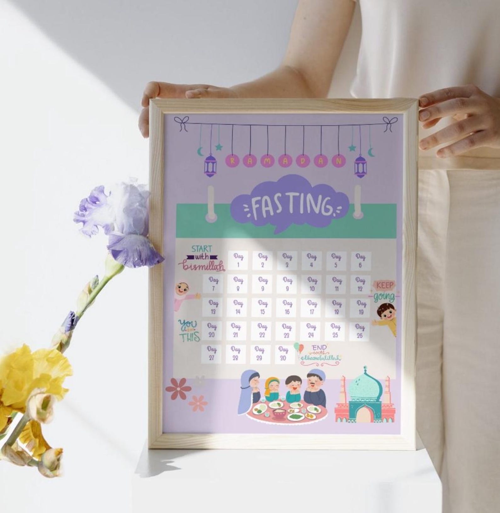Kids Ramadan Fasting Tracker | Printable Poster | Islamic Digital ...