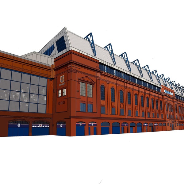 Ibrox Stadium Print - Etsy UK