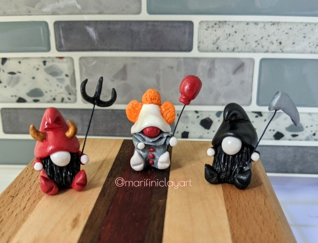 Halloween Gnomes Miniature Gnomes Grim Reaper Gnome Devil - Etsy