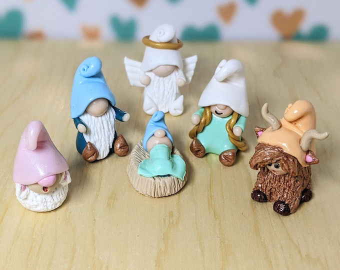 Gnome Nativity Set - Etsy