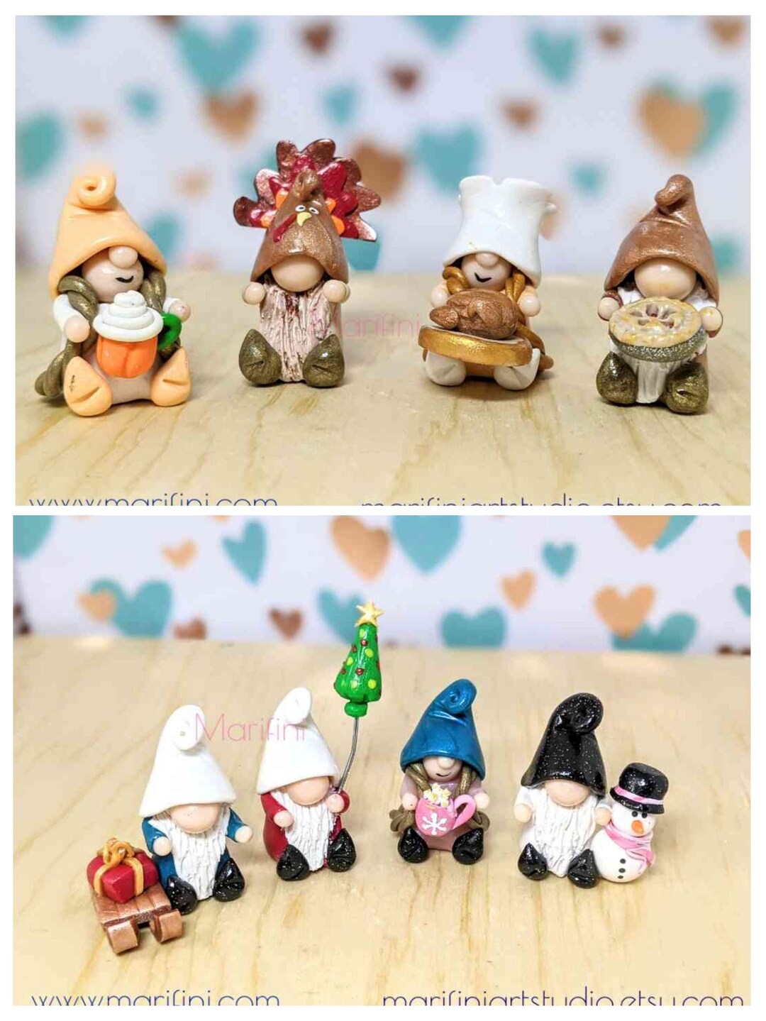 Bundle of Fall, Thanksgiving, Winter and Christmas Miniature Gnomes ...
