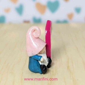 Mini Surfer Clay Gnome/ Indoor Planter Gnome Accessory/ Pink Surf Board ...