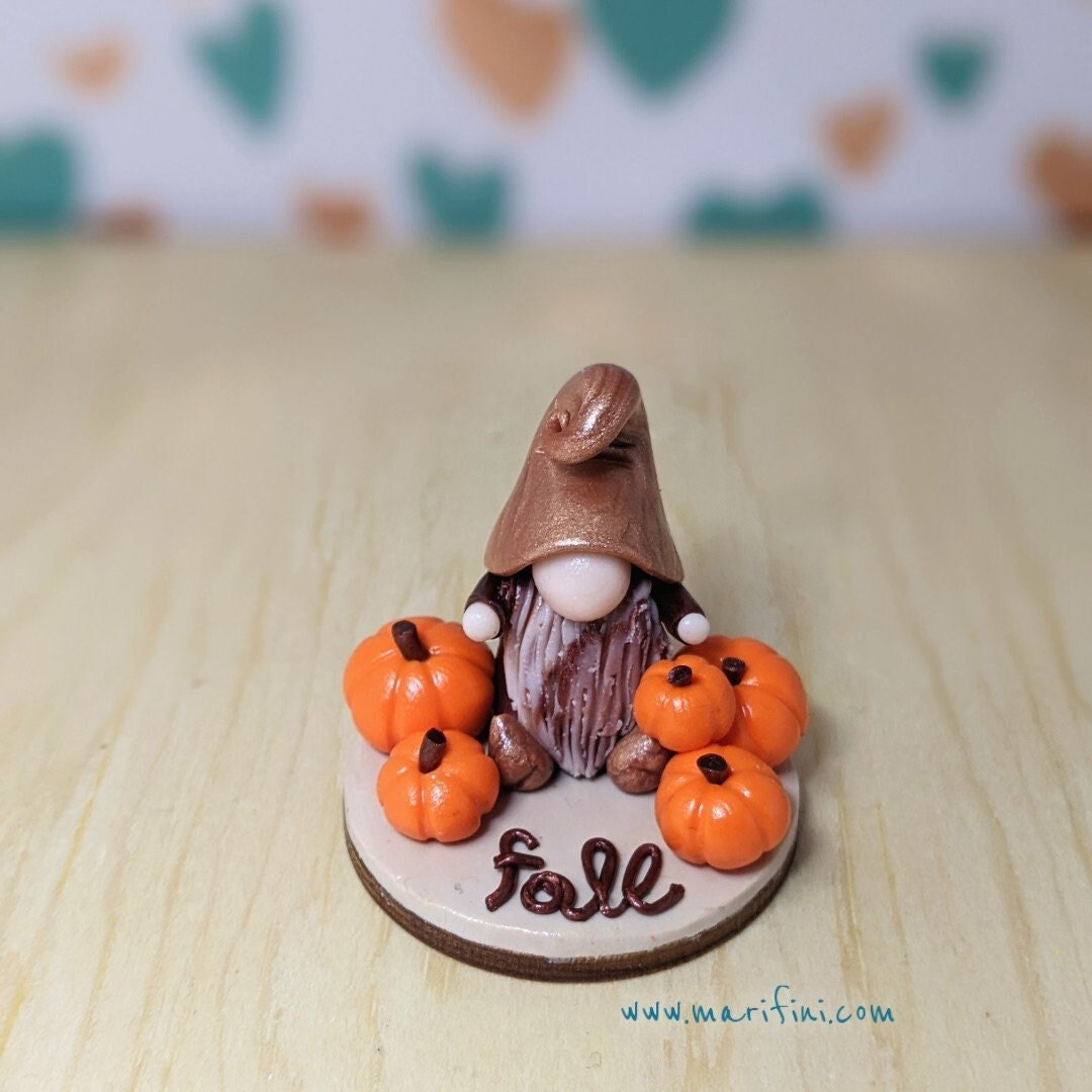 Fall Gnome/ Miniature Pumpkin Gnome/ Autumn Gnome/ Collectable Gnome ...