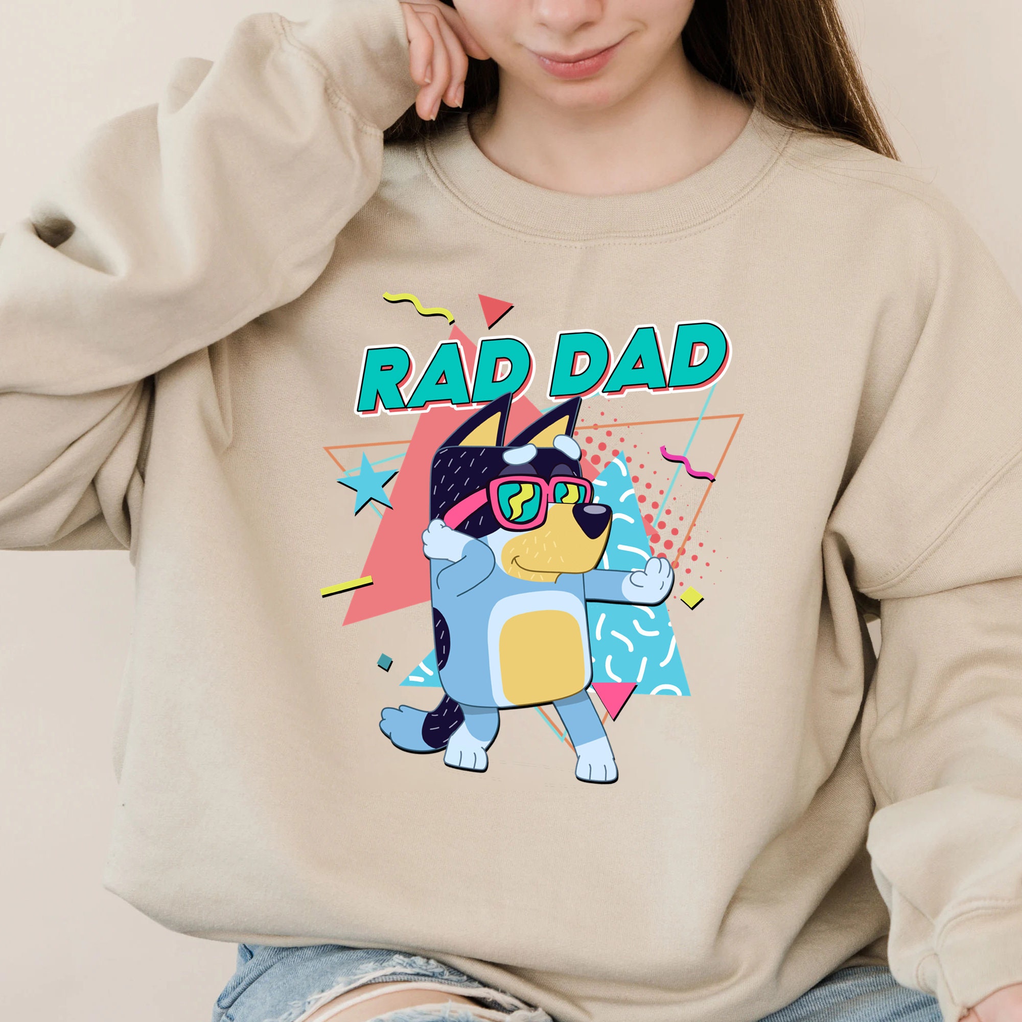 Retro 90s Bluey Bandit Rad Dad Png, Bluey Funny PNG, Bluey Family Png ...