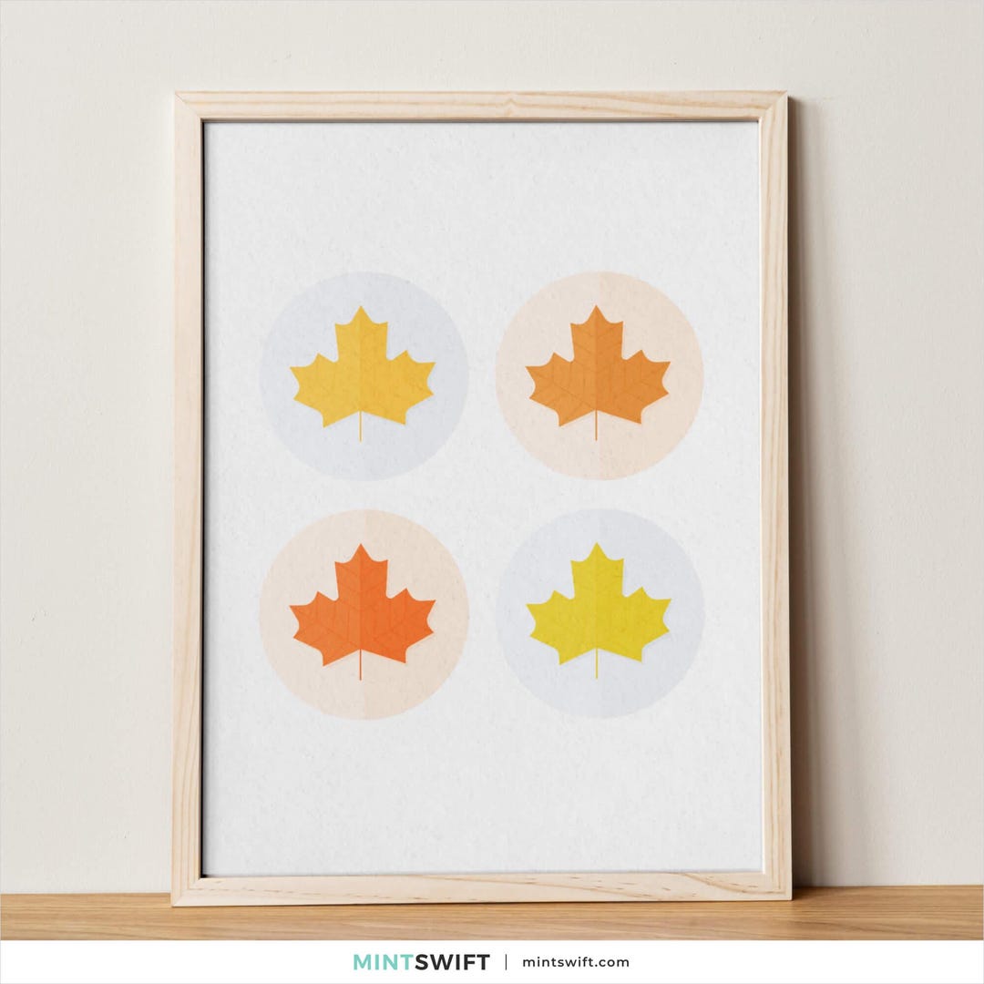 Autumn Maple Leaves | Printable Wall Art | Botanical Digital Download ...